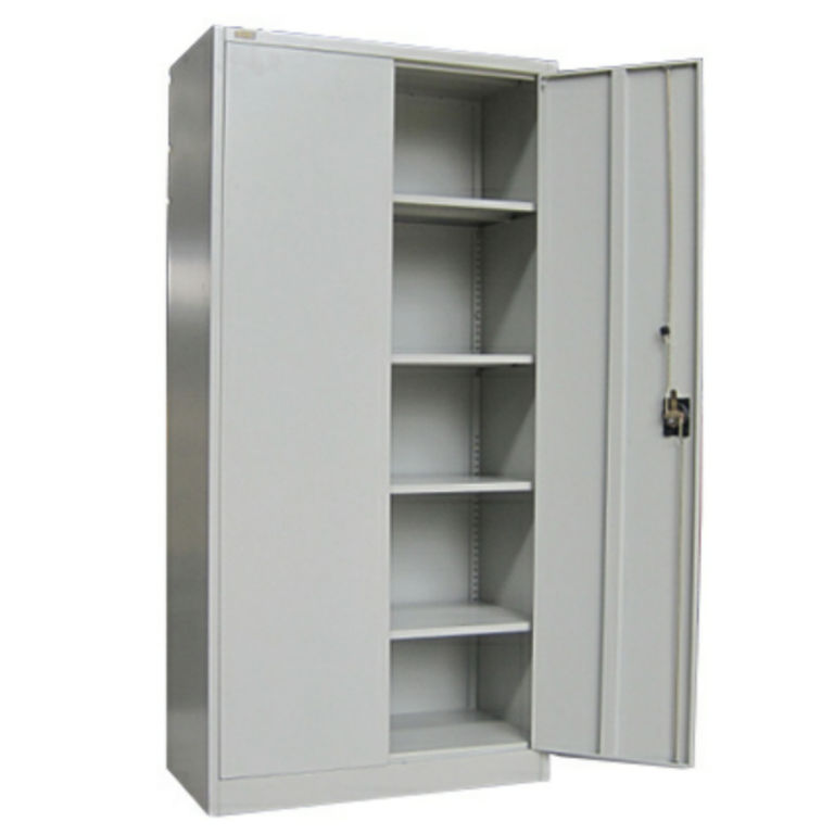 Metal Cupboard Cabinet -Swinging 2 Door | Adjustable 5-Step Shelves